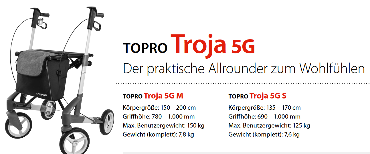Rollator | Topro Troja | Topro Rollator Shop| burbach-goetz.de ...